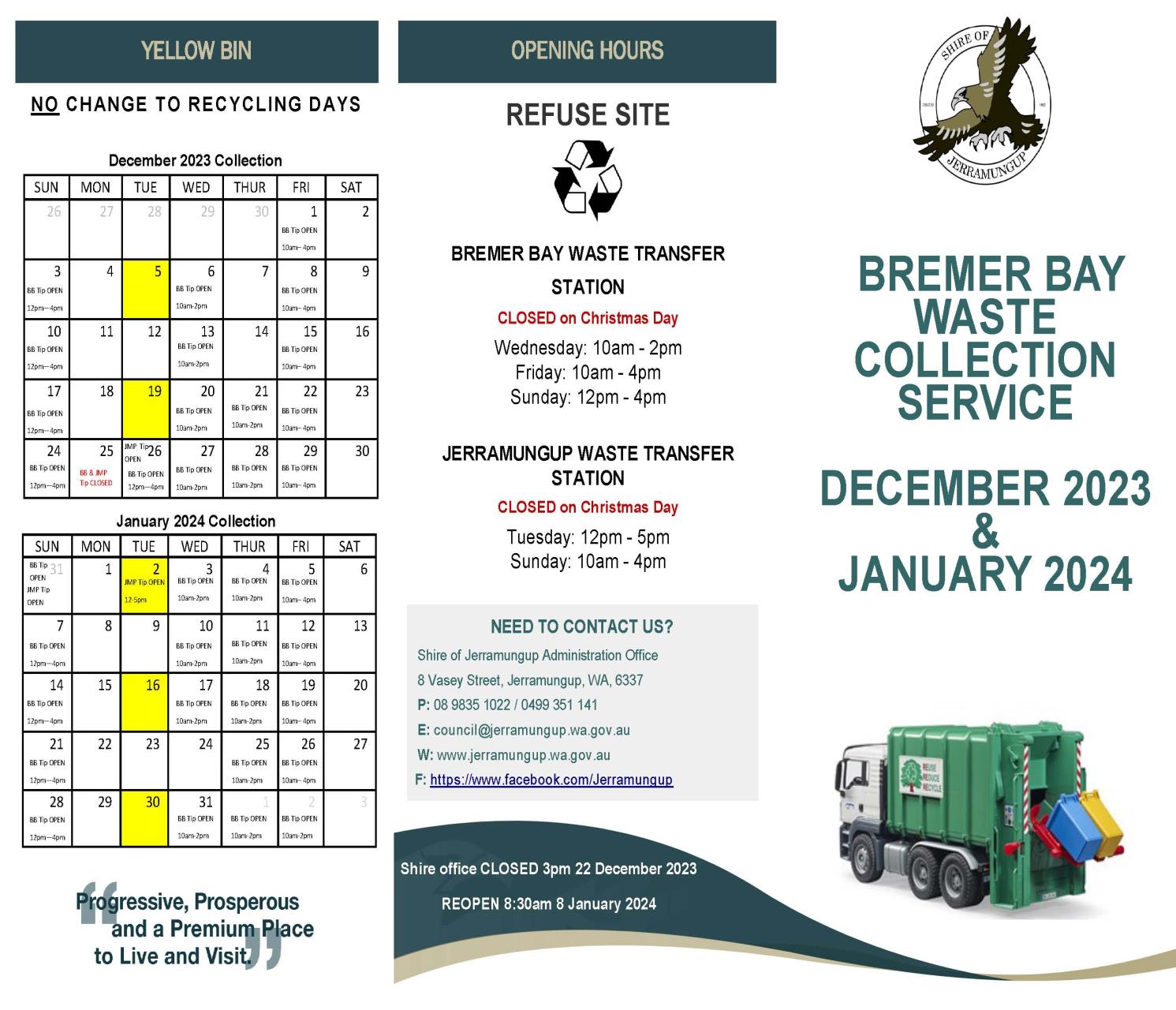 News Story - Bremer Bay Split Bin Pickup 2023/2024 » Shire of Jerramungup