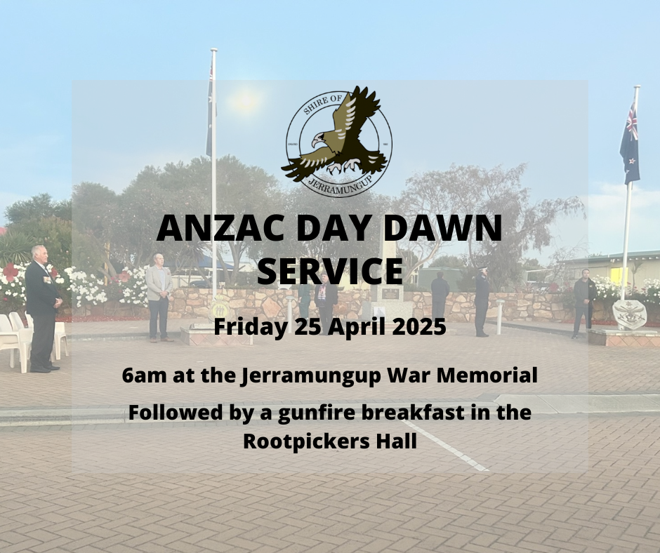 Anzac Day Dawn Service 2025 » Shire of Jerramungup